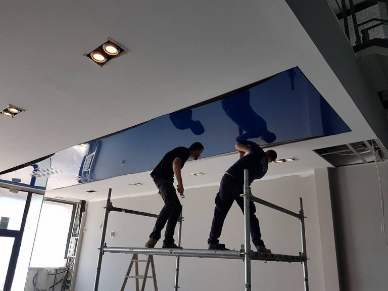 Instalación techo tensado - GS Techos Tensados.